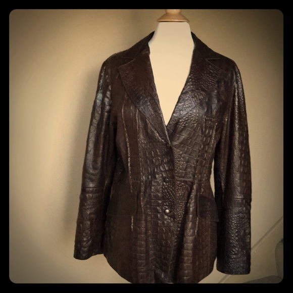 Runway | Jackets & Coats | Stunning Croc Blazer | Poshmark